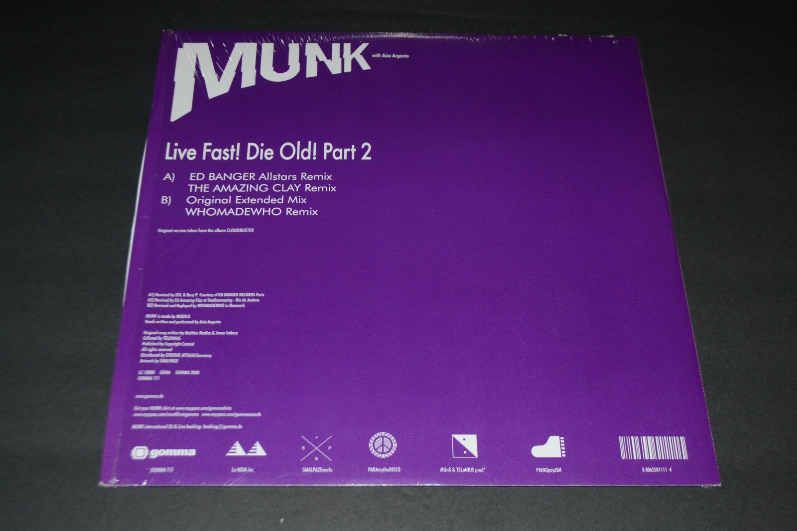 Munk with Asia Argento~Live Fast! Die Old!~Remixes Part 2~German IMPORT ...