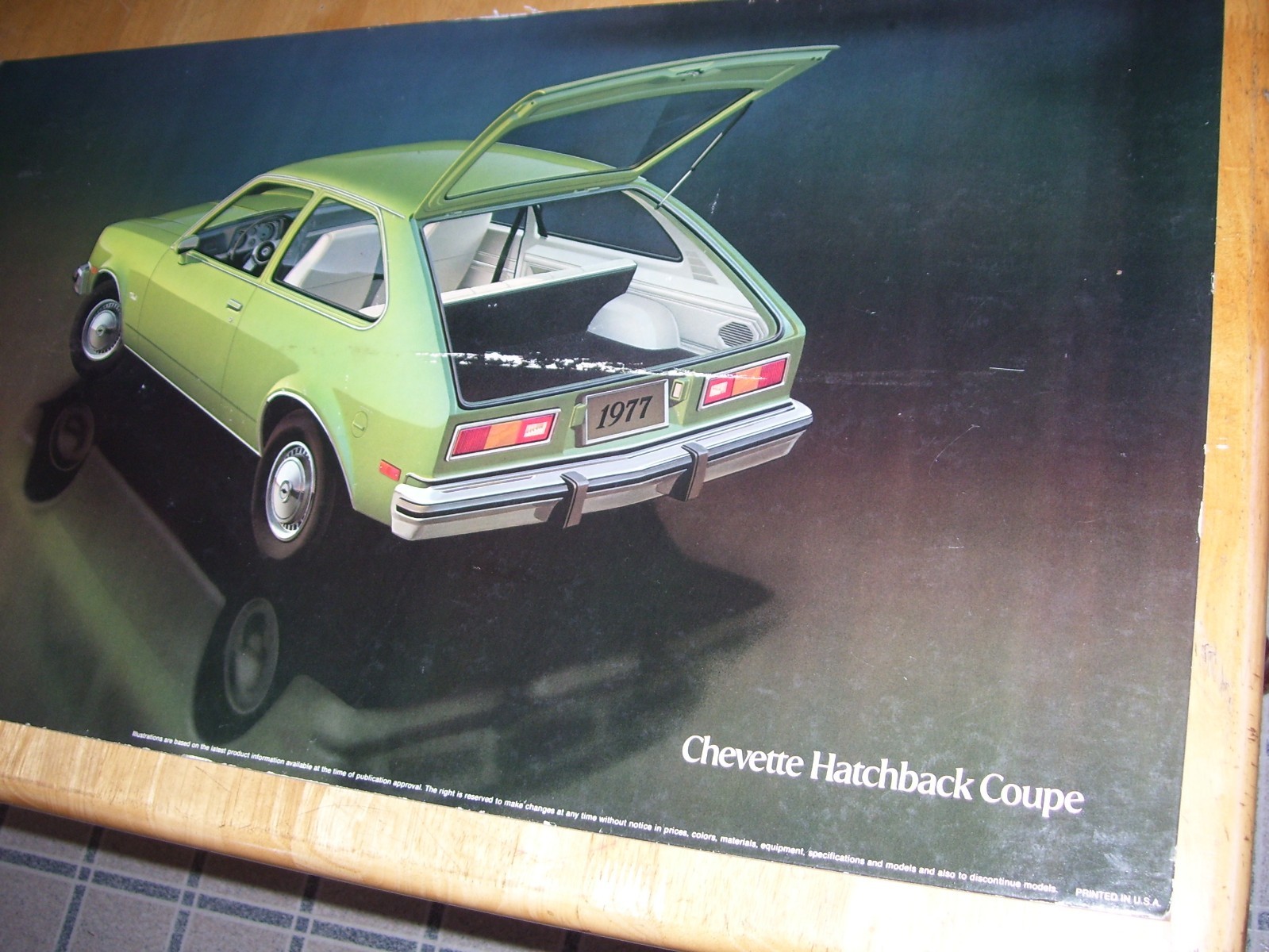 Vintage Chevrolet Chevette GM Dealer Showroom Poster Sign 32x18 ...