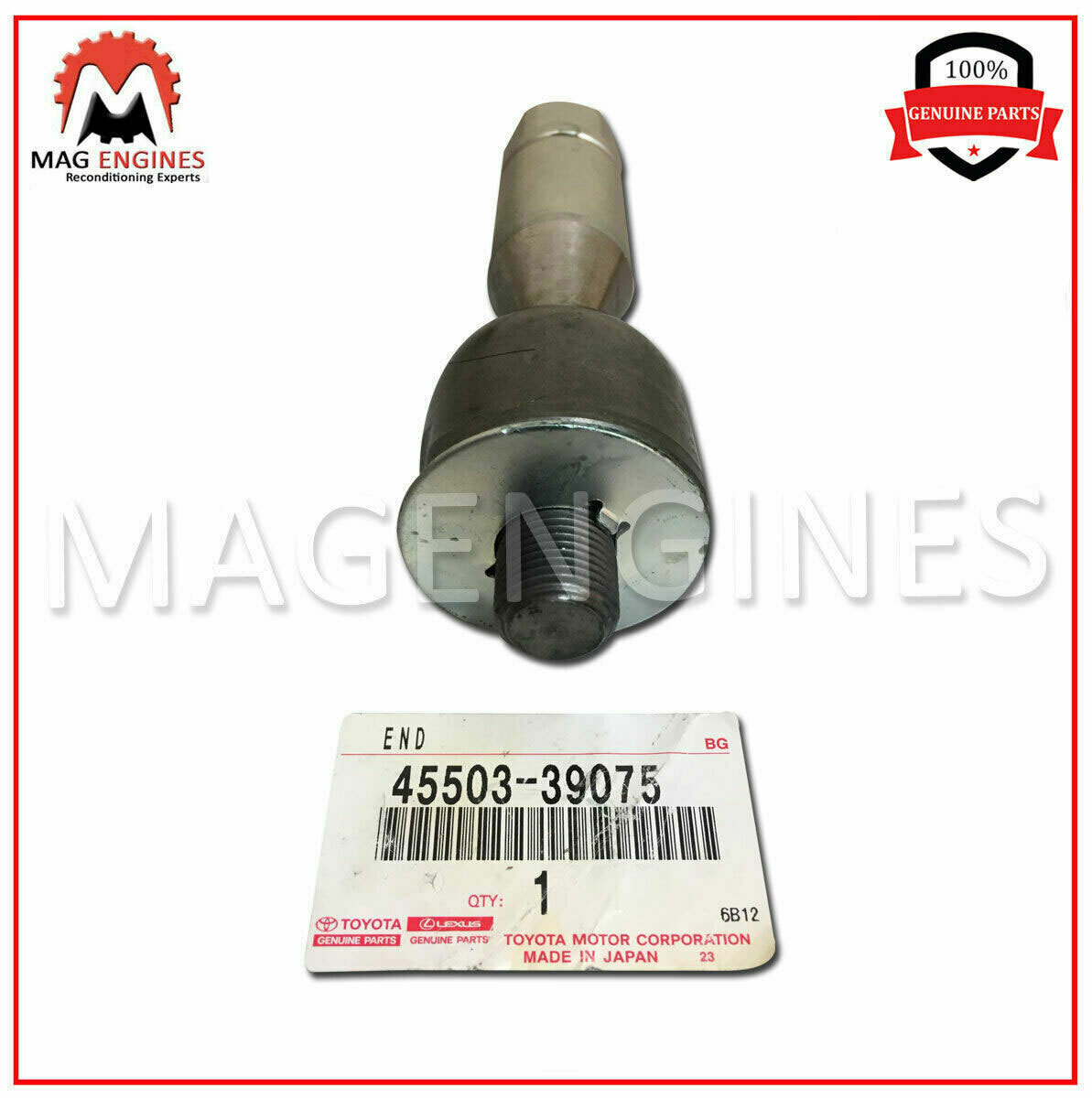 45503-39075 GENUINE OEM INNER, END SUB-ASSY, STEERING RACK RH / LH ...