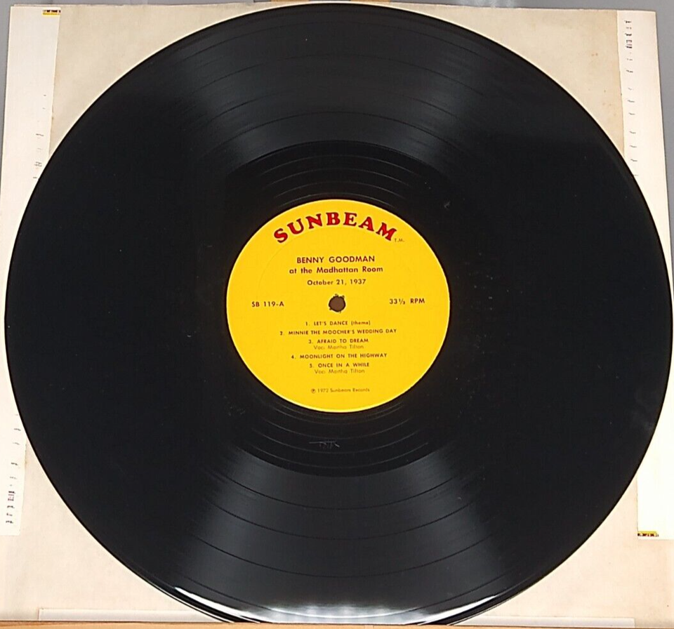 Benny Goodman At The Madhattan Room Oct 21, 1937 SB119 | eBay