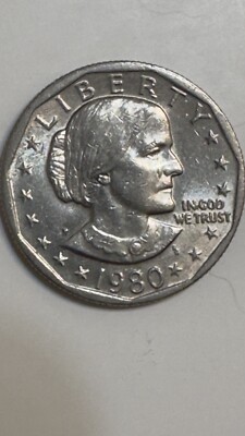Very Rare 1980 P-Susan B. Anthony Liberty FG Wide Rim ONE DOLLAR U.S ...