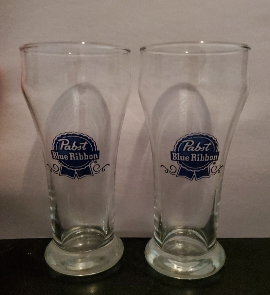 Vintage PABST BLUE RIBBON (SET OF 2) Pilsner Style Beer Glasses | eBay