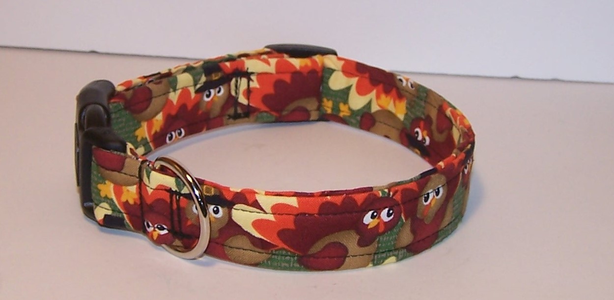 Wet Nose Designs Gobble Dog Collar Thanksgiving Fall Turkey Turkeys on ...