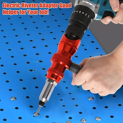 Professional Rivet Gun Adapter Kit - Cordless Riveting Drill Tool with ...