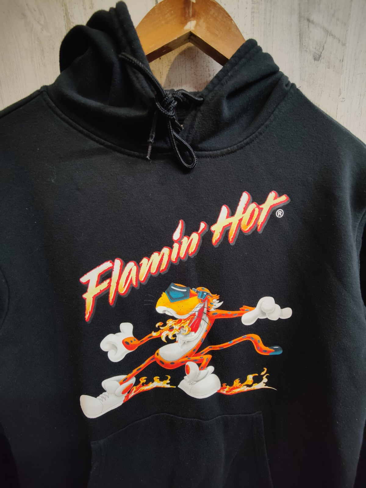 Flaming Hot Cheetos Chester Cheetah Graphic Hoodie Me… - Gem