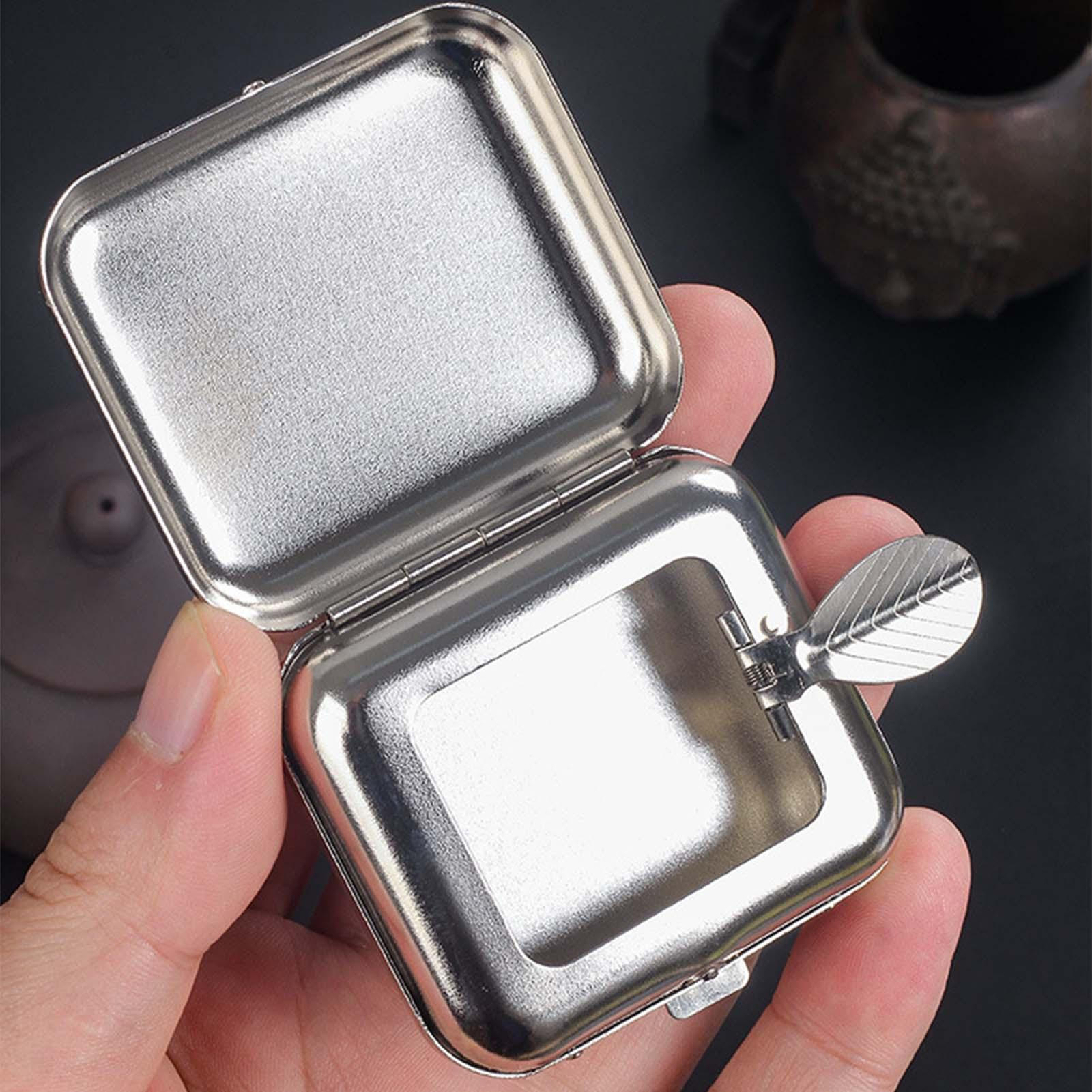 Portable Ashtray Stainless Steel Pocket Ashtray Mini Ashtray with Lid ...