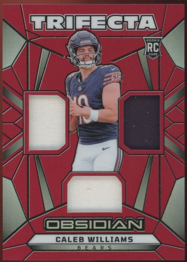 2024 Panini Obsidian - Trifecta Swatches Caleb Williams #TS-CWS Red /75 (MEM, RC) for sale ...