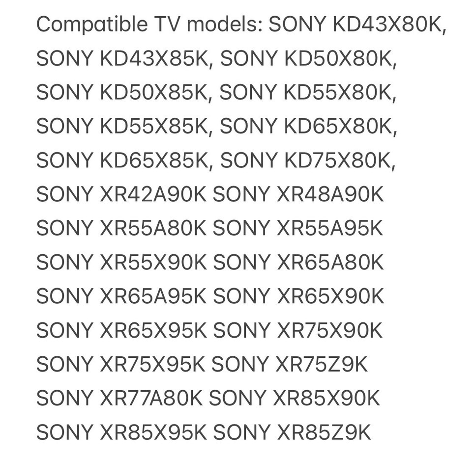 Sony OEM Remote Control for Select Sony TVs - Black (RMF-TX800U) | eBay