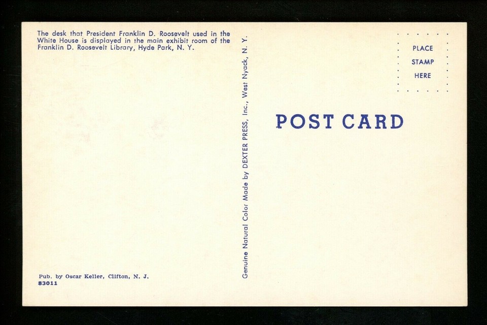 President postcard Franklin D Roosevelt FDR library Hyde Park, NY ...