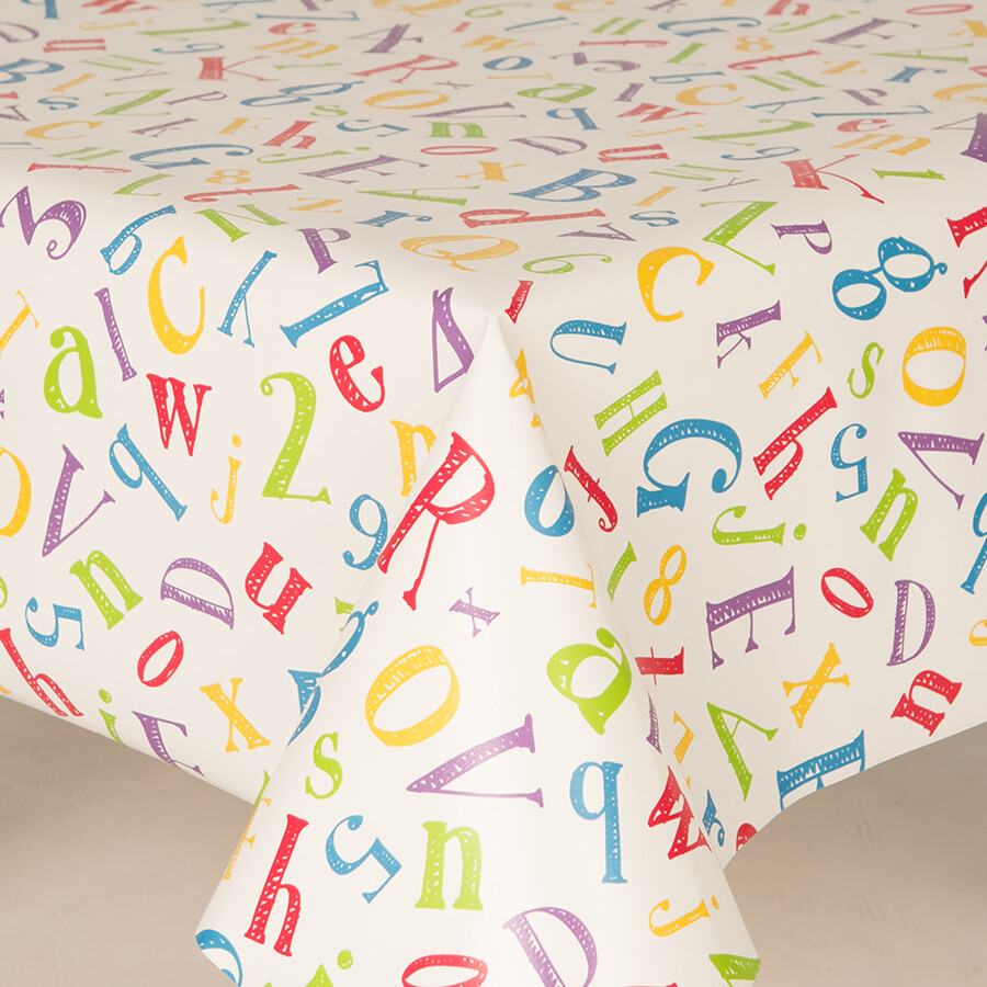 CHILDREN'S WIPE CLEAN TABLE CLOTH OIL VINYL TABLE COVER PROTECTOR FUN ...