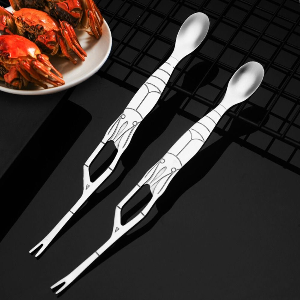 Lobster Fruit Fork Crab Picking Tools Lobster Spoons Seafood Utensils ...