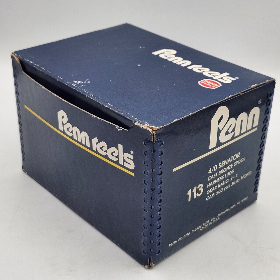 EMPTY BOX ONLY Vintage Penn Reels 4/0 Senator 113 Cast Bronze Spool ...