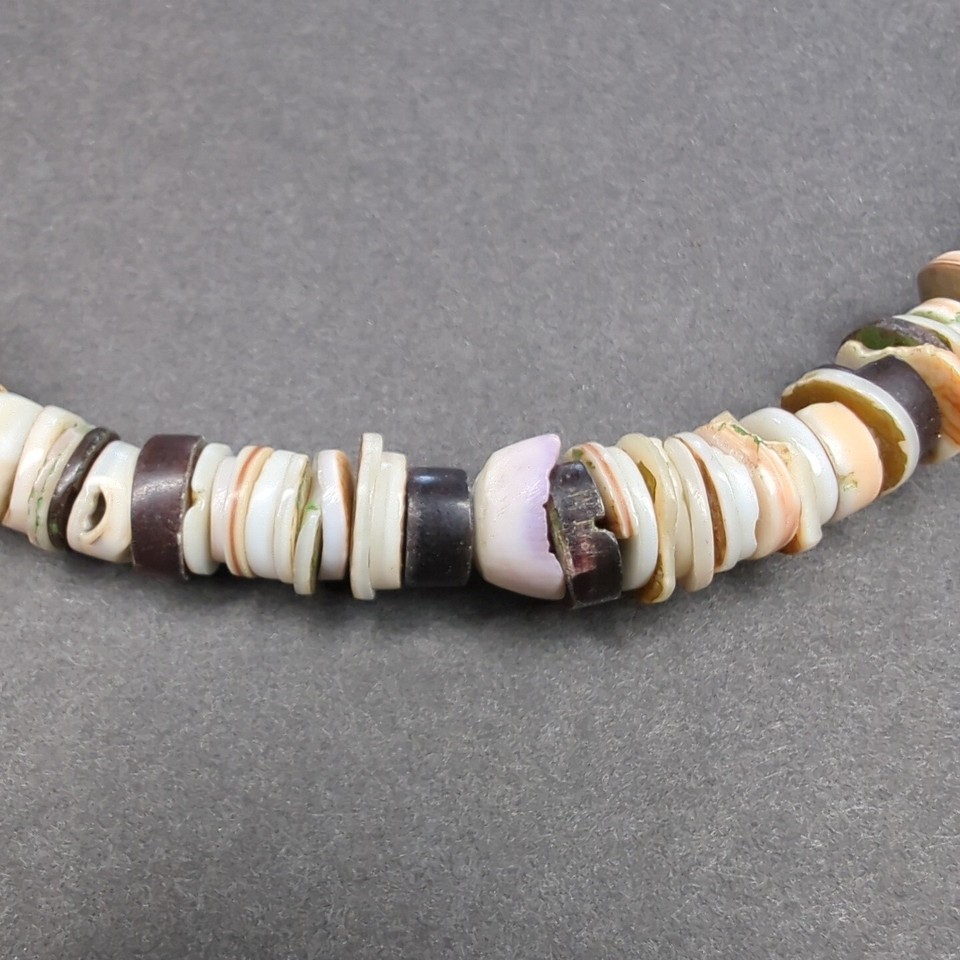 Women's Vintage Native American Shell Chicklet Bead Heishi 16" Choker ...