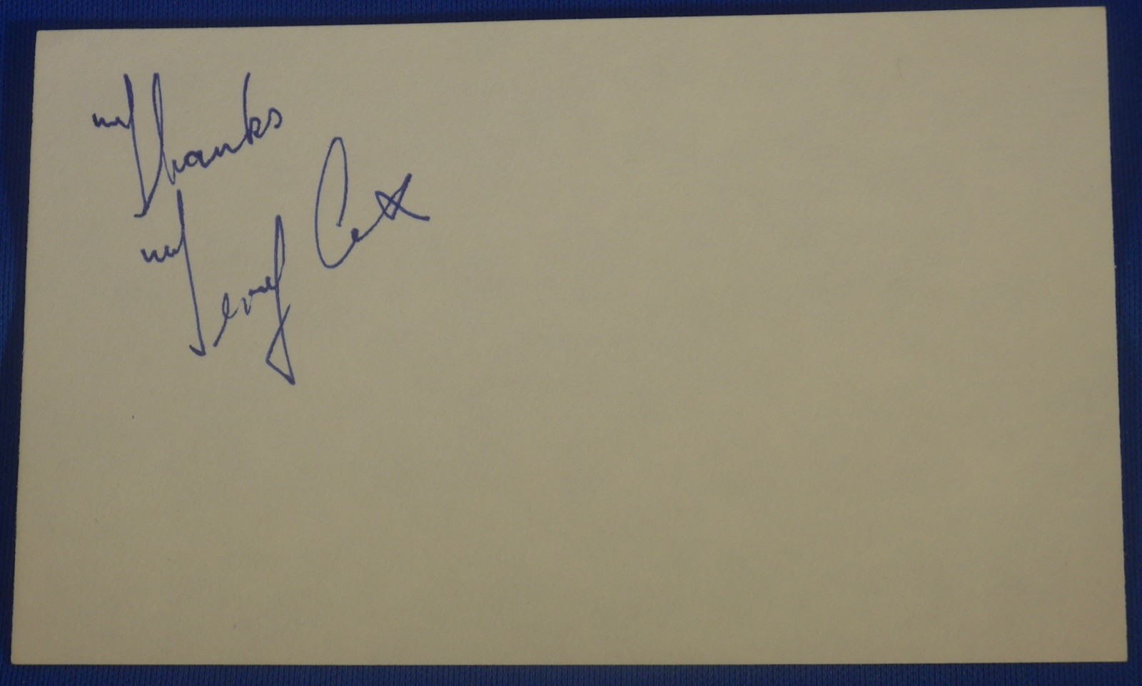 TERRY COX autograph signed 3 x 5 index card Pentangle drummer | eBay