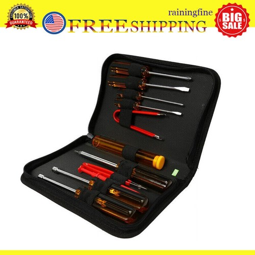 11 Pcs Computer Tool Kit W/ 1/4" Nut Driver Carrying Philips ...