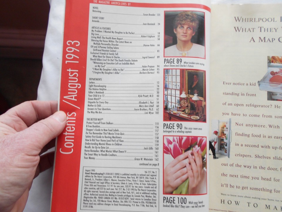 GOOD HOUSEKEEPING Magazine-AUGUST,1993 LADY DIANA OF WALES | eBay