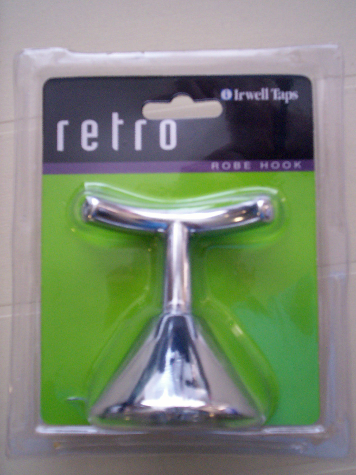 CAROMA/ IRWELL TAPS "RETRO " ROBE HOOK CHROME BATHROOM,LAUNDRY, KITCHEN ...