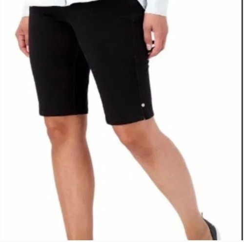 Quacker Factory DreamJeannes Bermuda Shorts with Rhinestone Trim ...