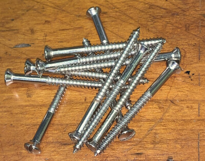 Screws - Oval Head Nickel Plated Wood Screws