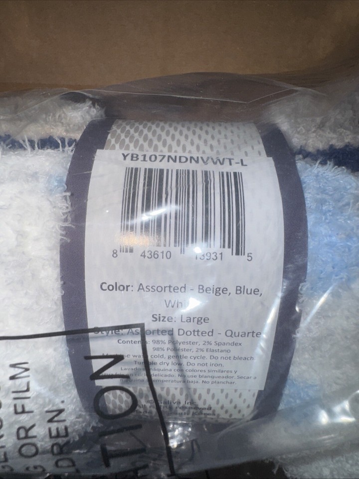 YoLBer Women's Tan Blue White w/ Dots Quarter Length Fuzzy Socks 3 ...