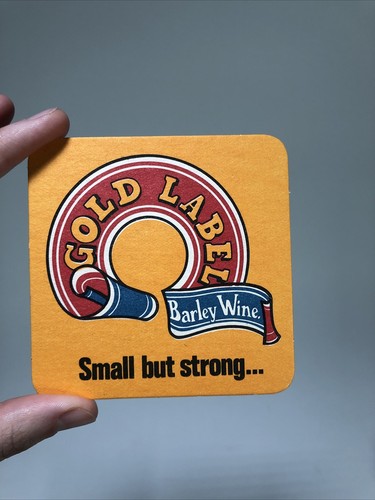 GOLD LABEL BARLEY WINE Beer COASTER, Mat, Whitbread PLC, UNITED KINGDOM ...