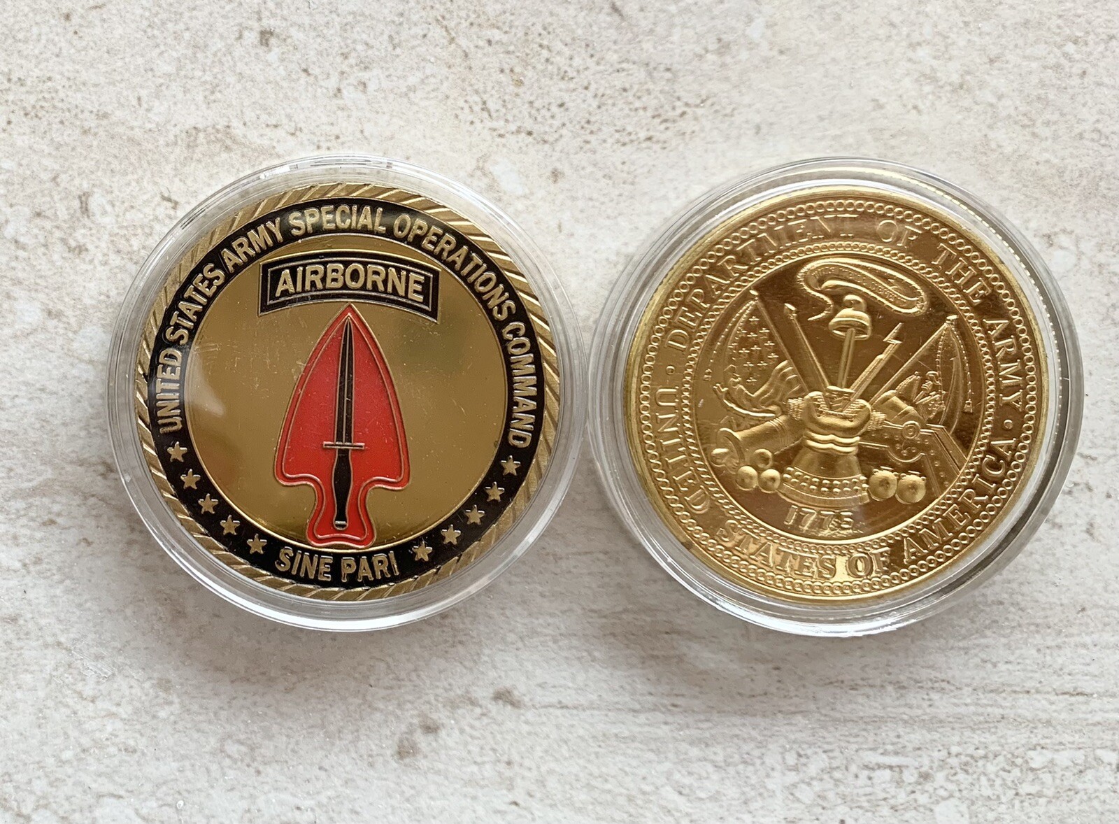US ARMY SPECIAL OPERATIONS COMMAND SINE PARI MILITARY CHALLENGE COIN | eBay