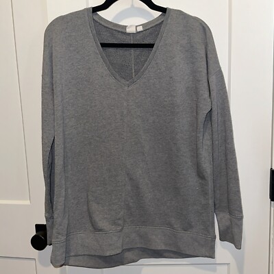GAP Mens Gray V Neck Dramatic Center Hem Sweatshirt Unisex XS | eBay