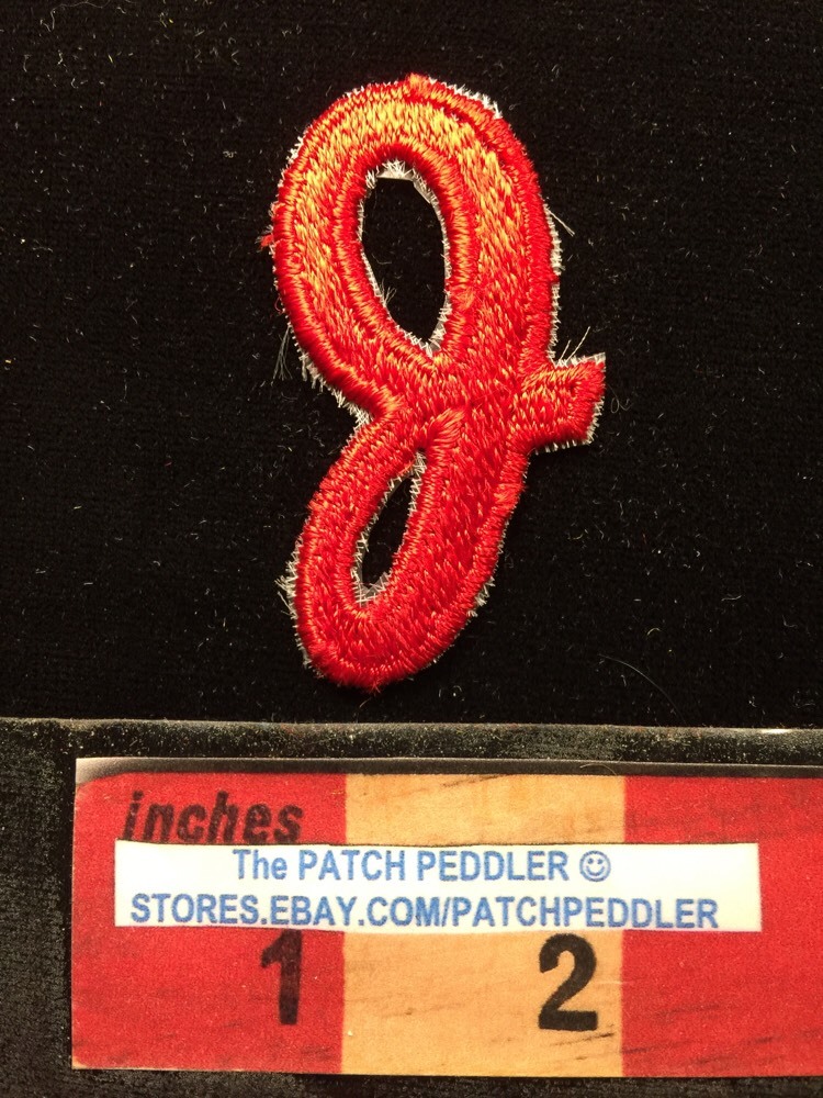 LETTERS ~ Red Script 2 1/4" Letter "J" Patch Embroidered Appliqué ...