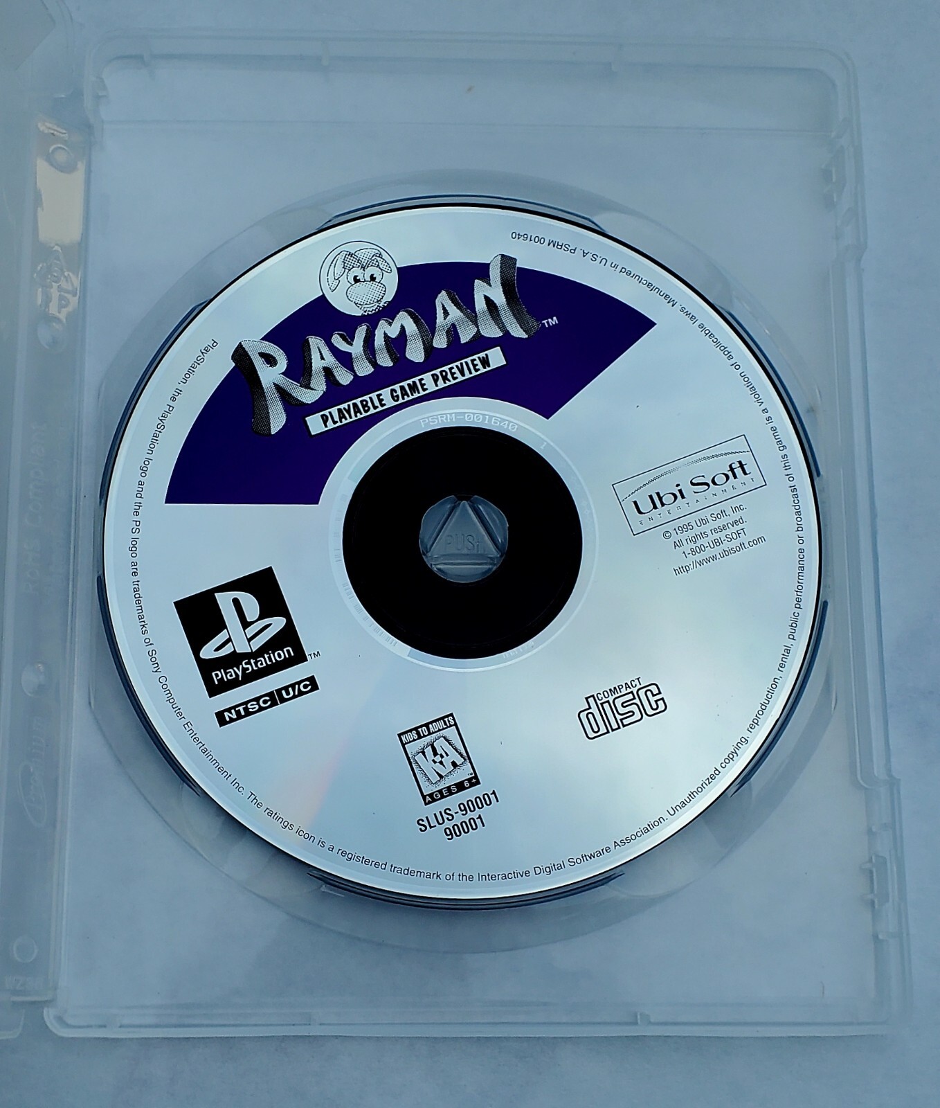 Rayman Playable Demo Disc For PS1 - Good Condition And Tested - DISC ...