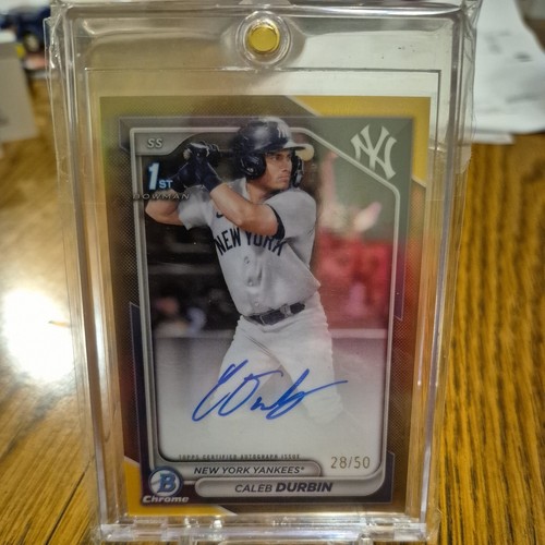 Caleb Durbin 2024 Bowman Chrome Auto Gold Refractor 1st Yankees ...