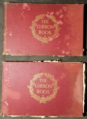 1906/07 The Gibson Book Volume 1 & 2 Hardcover Rare Sketch Book | eBay