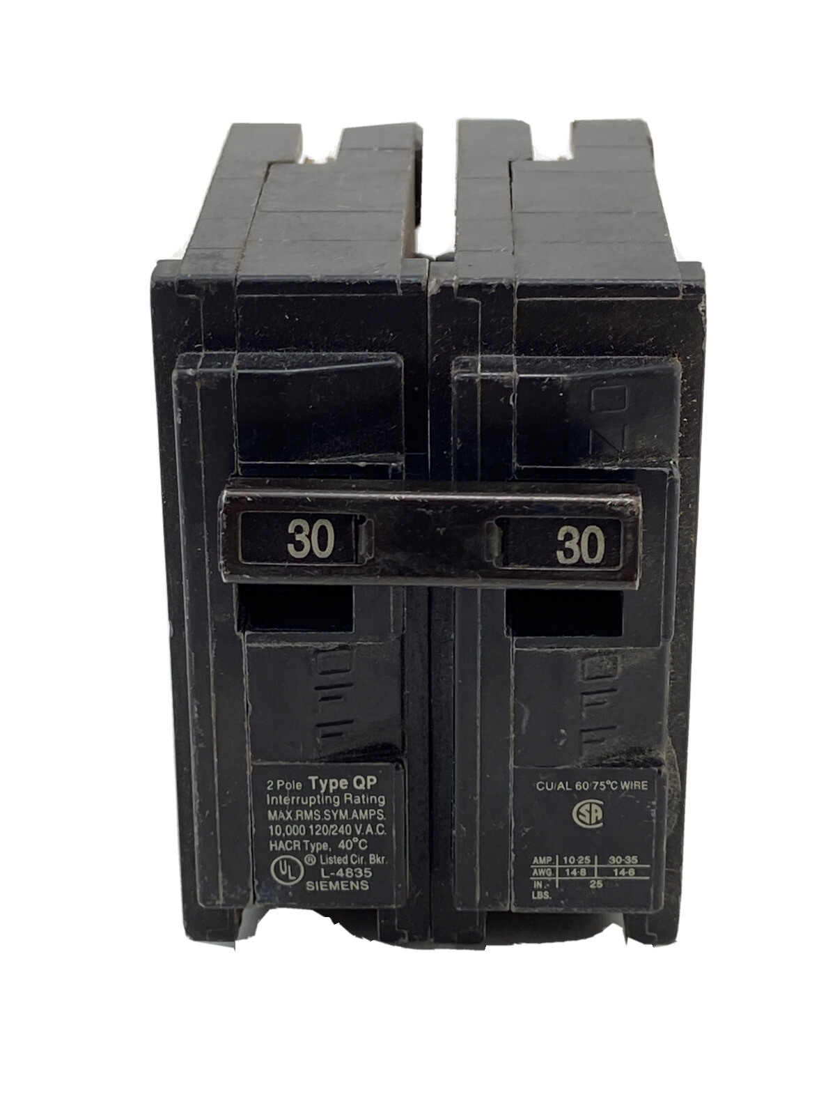 Siemens Q230 30 Amp Dual Pole Circuit Breaker 783961000752| eBay