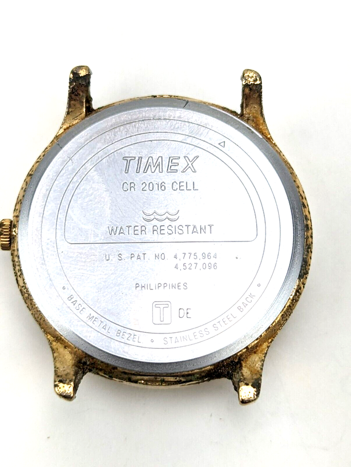 Vintage Gold Tone Timex Indiglo Watch No Band Backlight Dial Glow ...