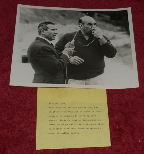 Vintage Press Photo Bodyguards Watch Shah of Iran Sail With Son On ...