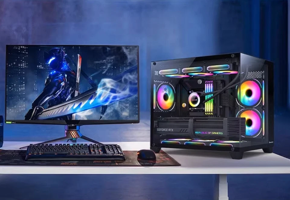 PreBuilt Gaming PC i7 E5 3.20GHz,RX580 8GB,16GB RAM,512GB SSD+1TB HDD ...