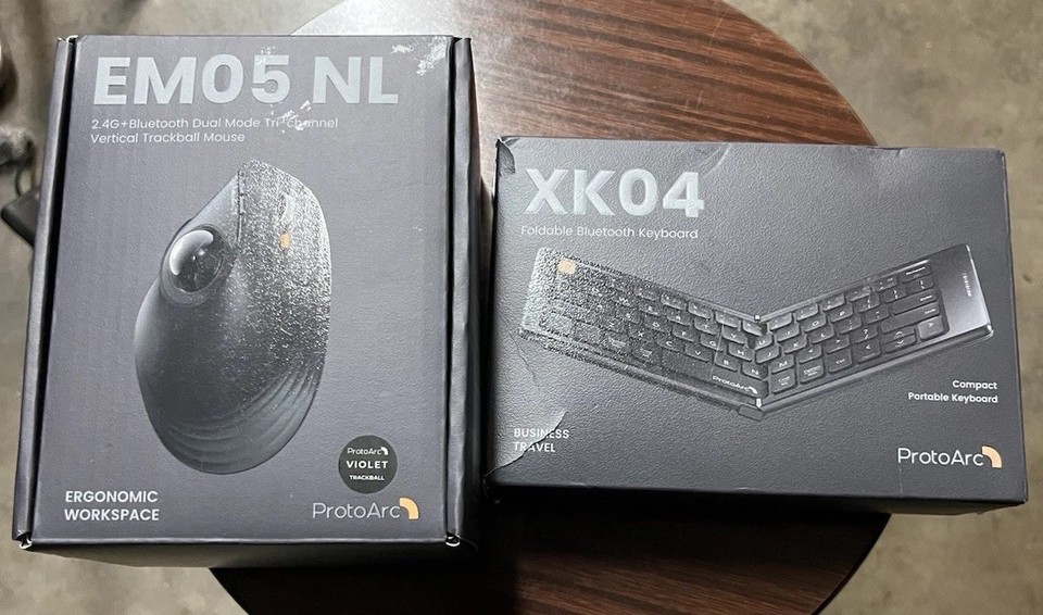 ProtoArc EM05 NL Wireless Rechargeable Mouse & XK04 Bluetooth Travel ...