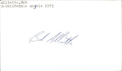 Bob Allietta Signed 3x5 Index Card Cut Angels Autograph Den | eBay