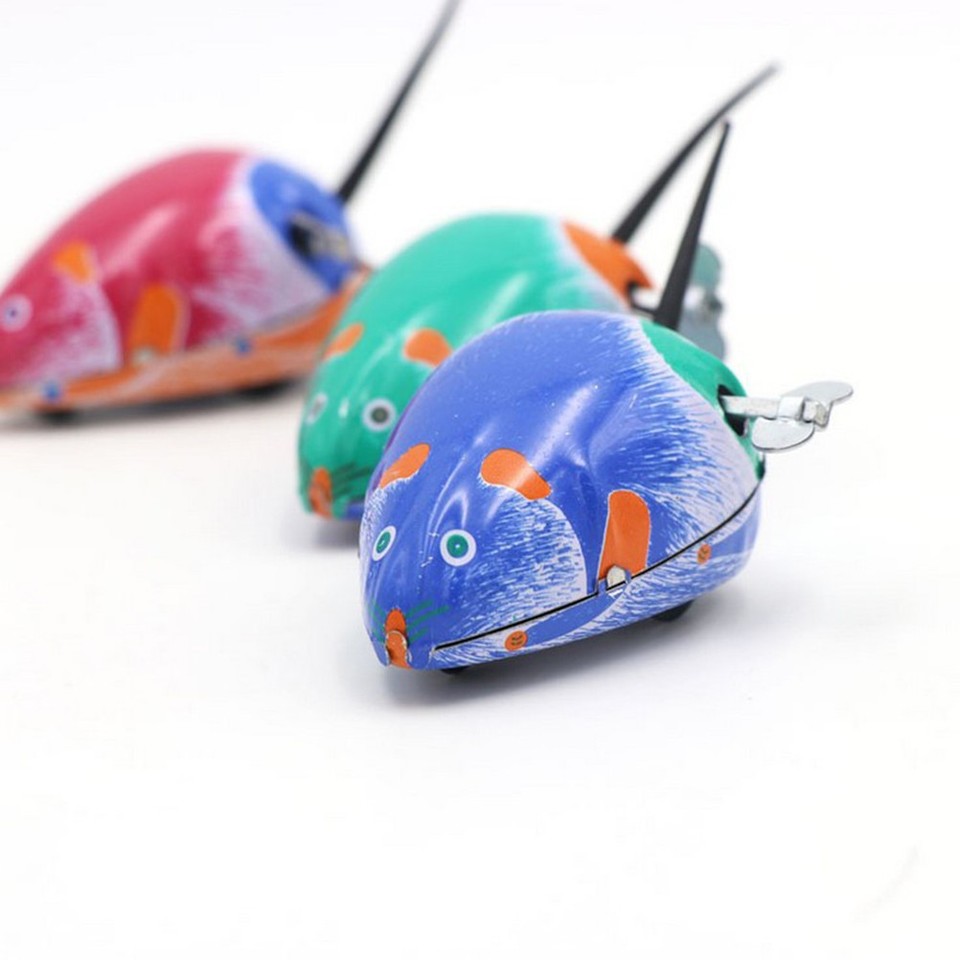 Wind Up Toys Iron Mouse Small Animals Crawl Clockwork Toy Colourful ...