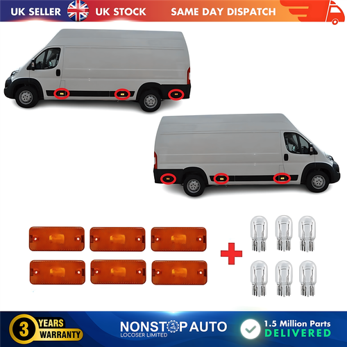 6X Feux De Position Lentilles Et Ampoules Pour Fiat Ducato 6303A1 | eBay