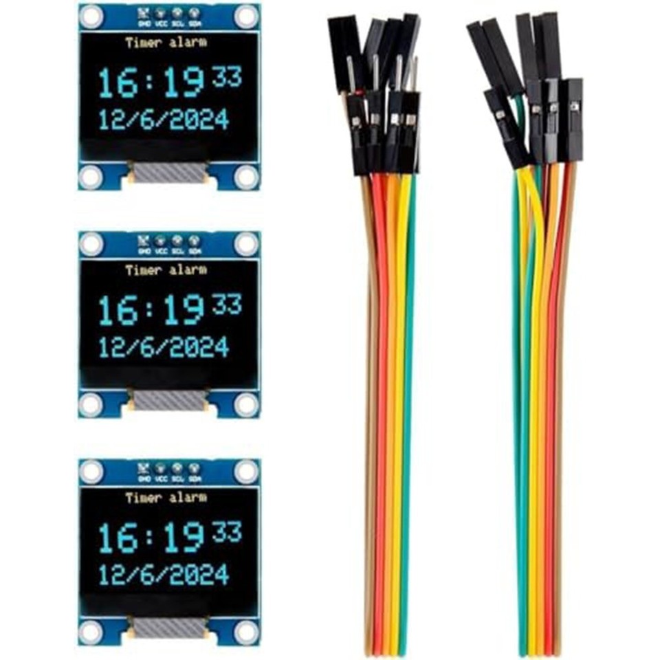 3PCS 0 96 inch 128x64 For OLED I2C Screen Module for Wearable and Small ...