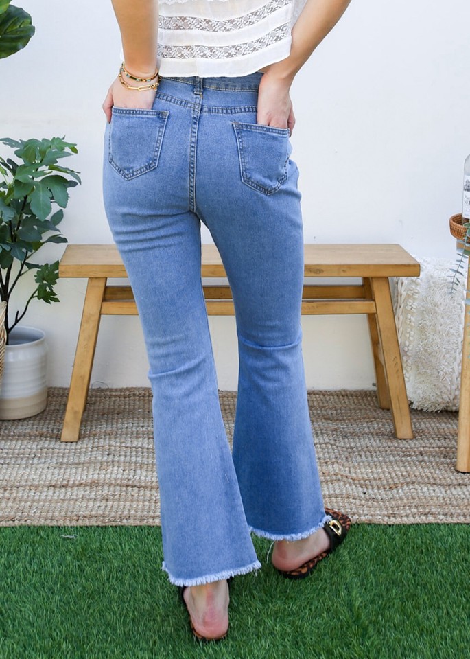 Fashion High Waist Long Denim Bell Bottom Jeans Flared Pants | eBay