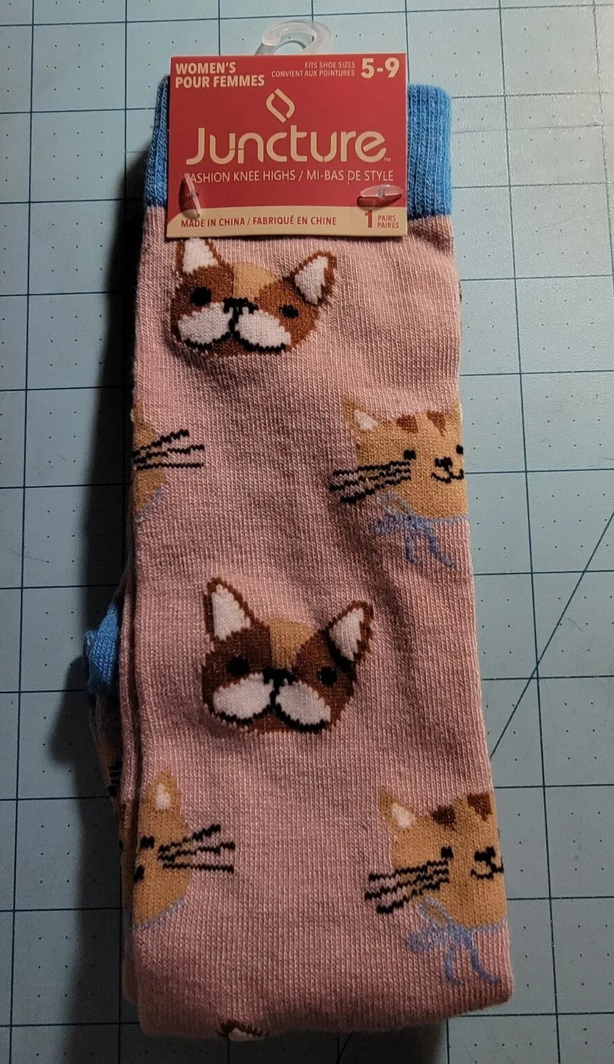 Juncture Brand: Women's Pair Of Knee High Cat & Dog Socks - New & Free ...