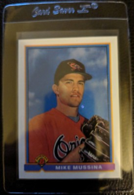 1991 BOWMAN #97 MIKE MUSSINA ROOKIE CARD RC BALTIMORE ORIOLES YANKEES ...