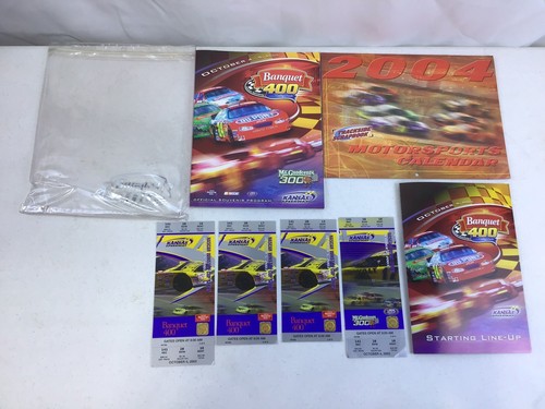 Oct 2003 Kansas Speedway NASCAR, Busch Ticket Stubs & Souvenir Program ...
