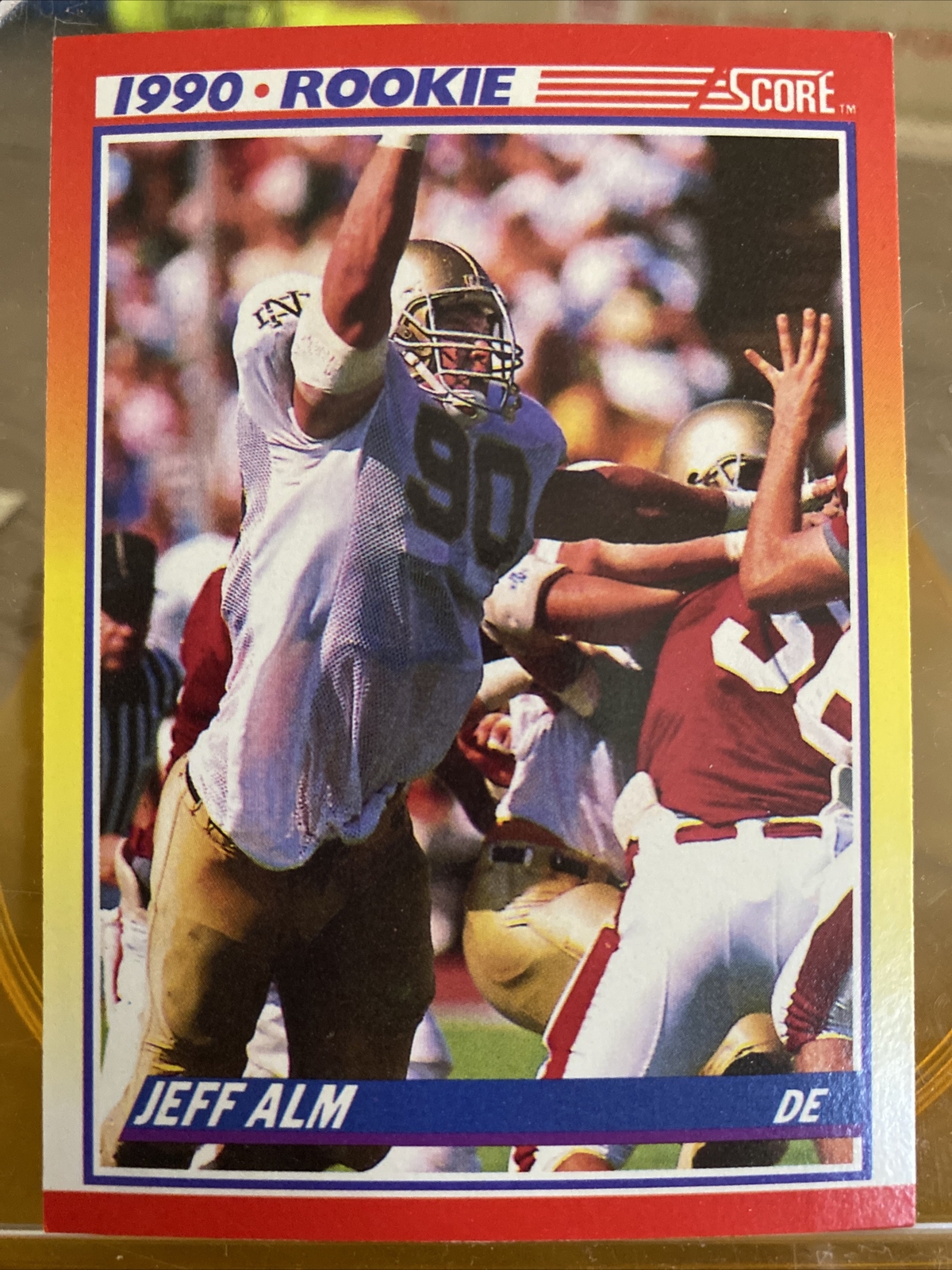 1990 Score Football Jeff Alm #298 Houston Oilers Rookie Card | eBay