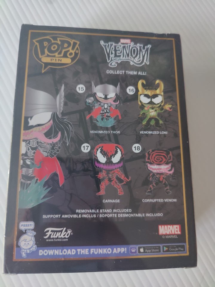 Funko Pop Enamel Pin Marvel Venom Venomized Thor #15 New Sealed | eBay