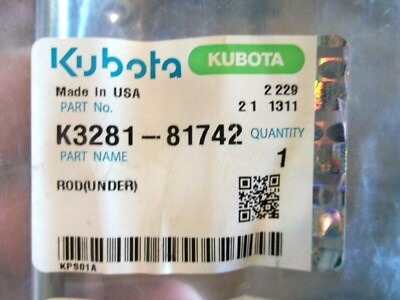 GENUINE KUBOTA UNDER ROD PART NUMBER K3281-81742 | eBay
