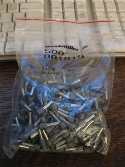 Weidmuller Wire Ferrules 6000 Count 901919 Grey 12 AWG Made in Germany ...