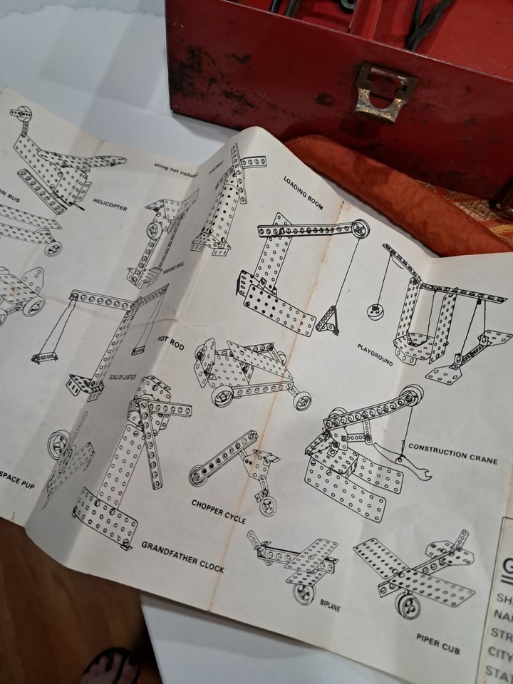 Vintage~1938 A.C. Gilbert Erector Set No. 7-1/2 Engineer Set In Orginal ...