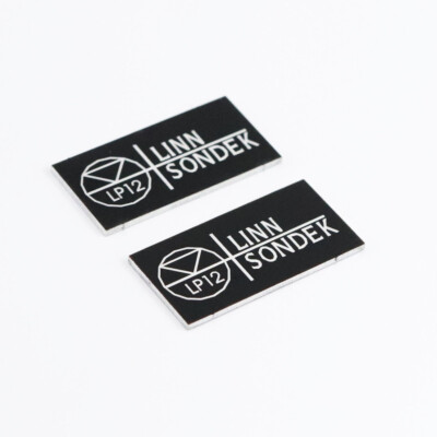 2pcs Linn Sondek LP12 Aluminum Logo Badge Dust Cover 25.5mm(1")X13mm(0. ...